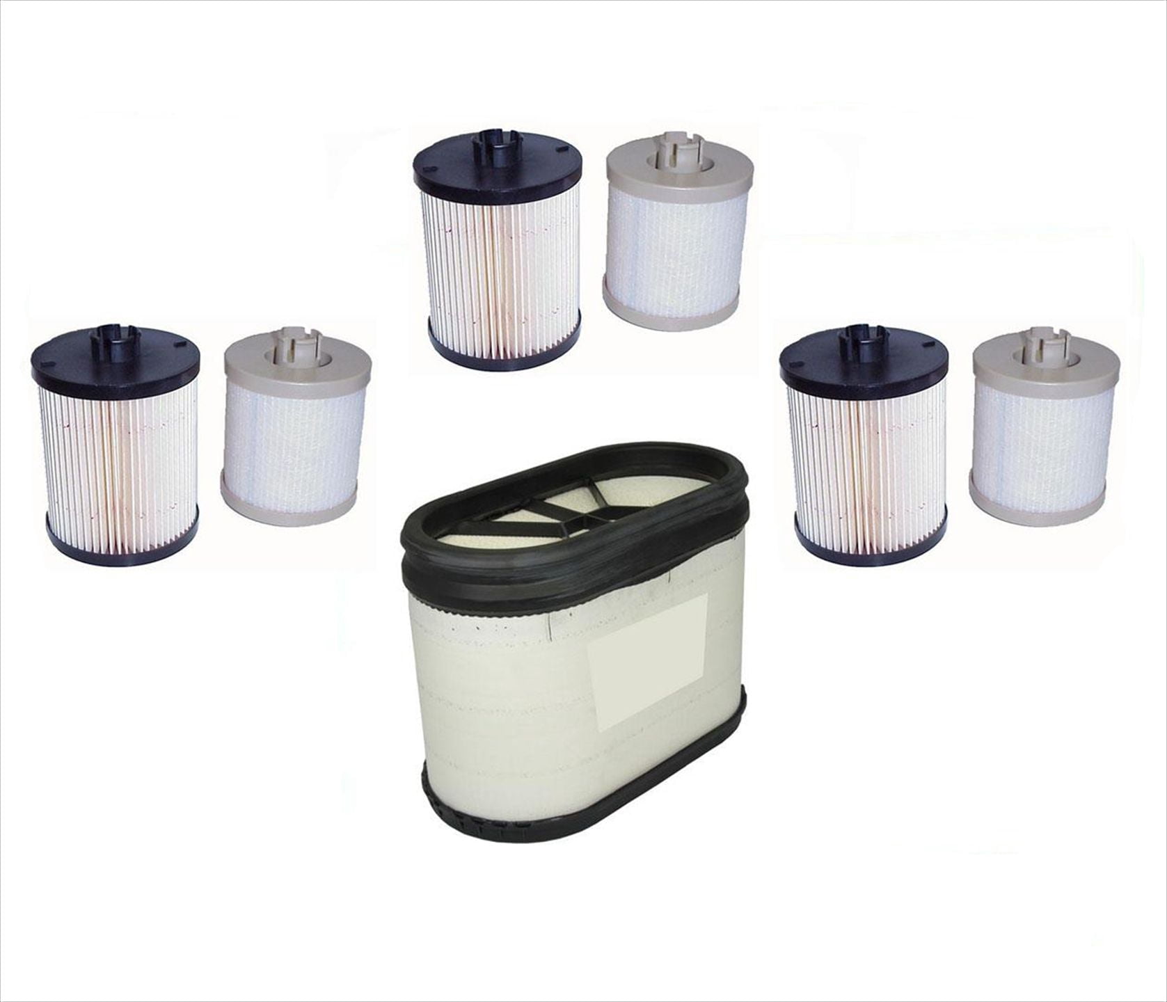 3 Fuel Water Separator & 1 Air Filter for Ford F250 F350 F450 F550 6.4L ...