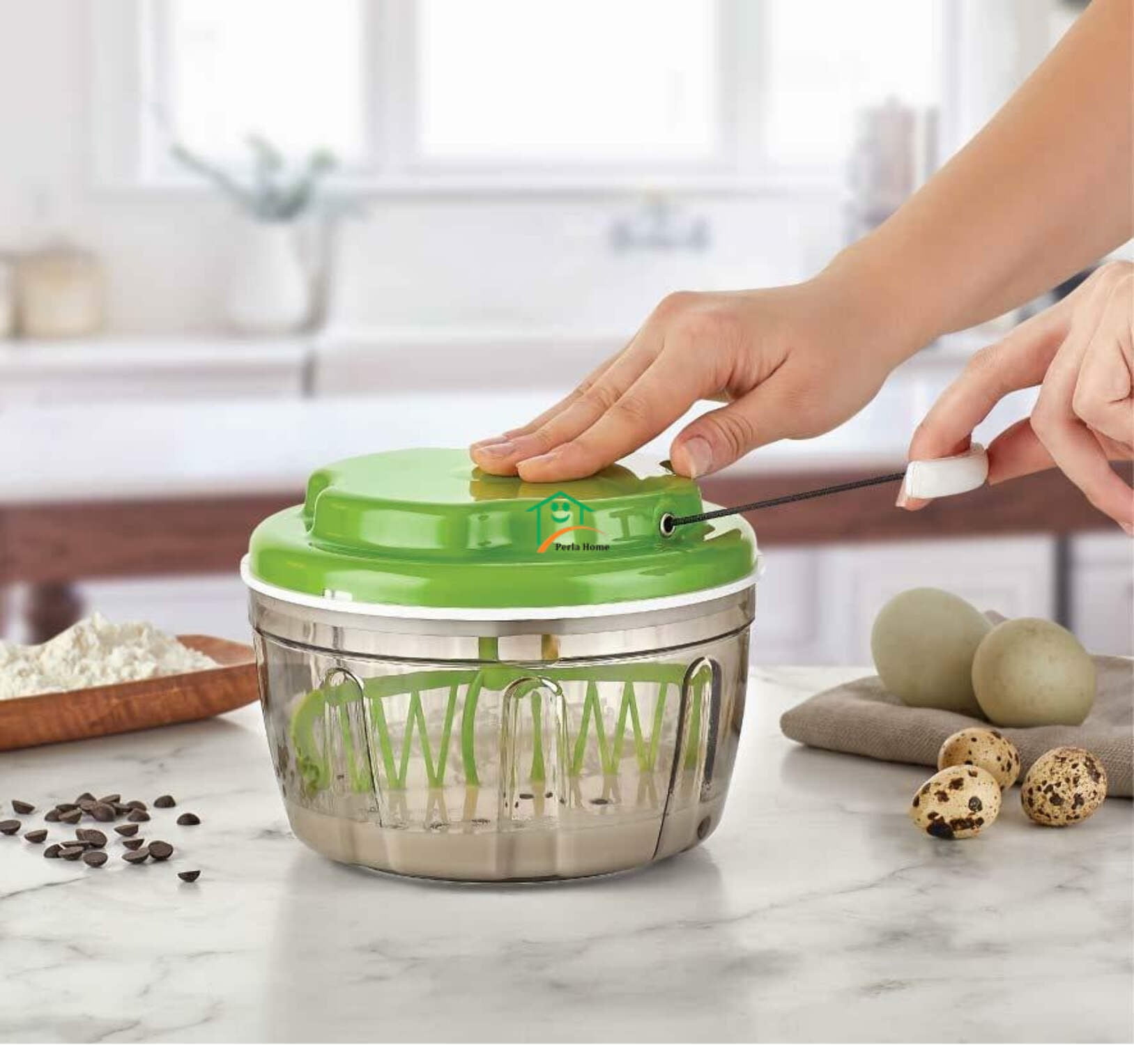 3 Function Manual Food Chop Mix Spin - Walmart.com