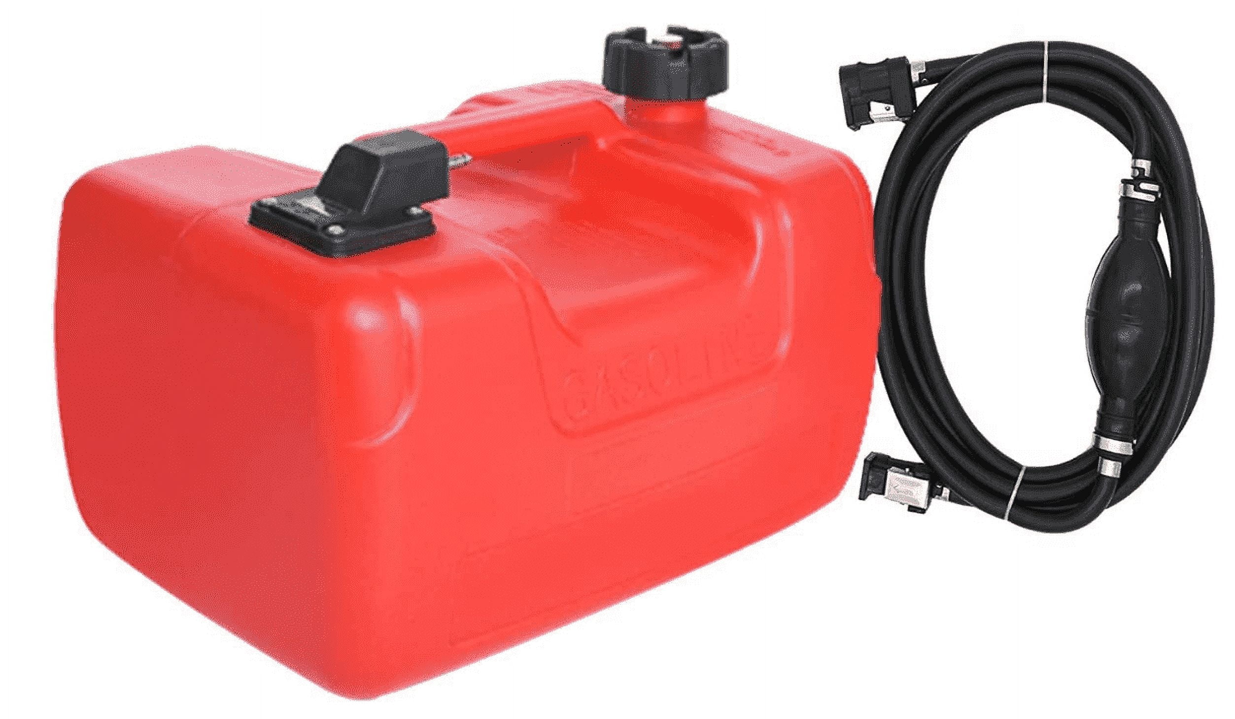 3 Gal 12L Portable Boat Fuel Tank With Hose Connector For Marine ...