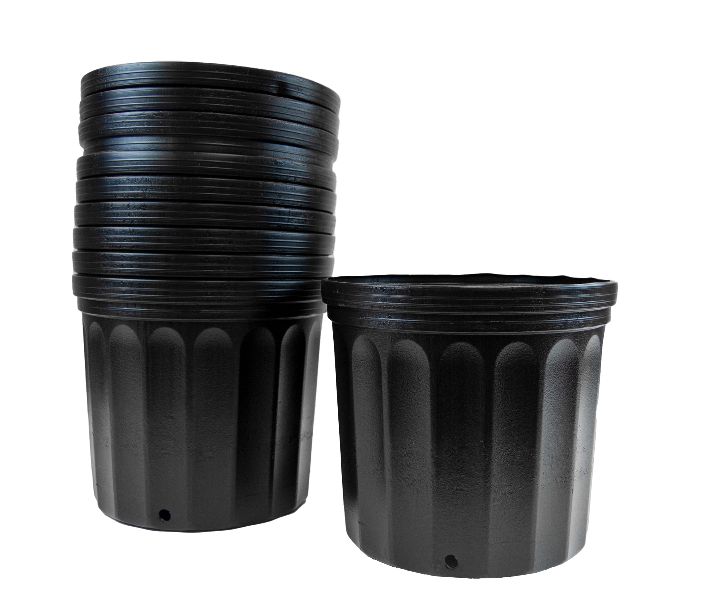 10-Pack 3 Gal. Durable Plastic Nursery Pots for Garden Growing and ...