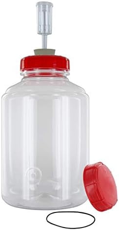 3 GalWide Mouth Carboy #10 Drilled Stopper Econolock Airlock, Extra ...