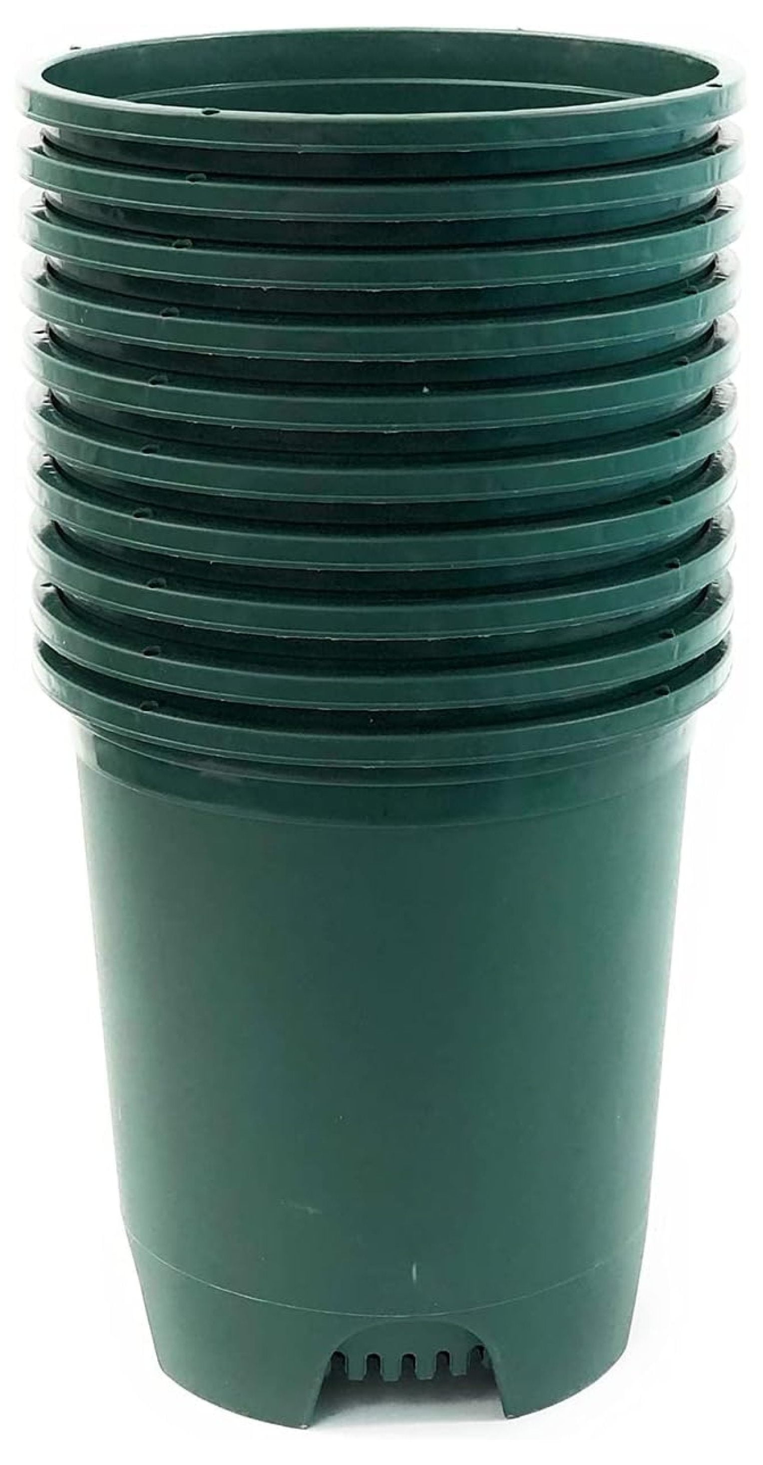 3 Gallon 10-Pack Nursery Pot Green Plastic Planters for Outdoor Indoor ...