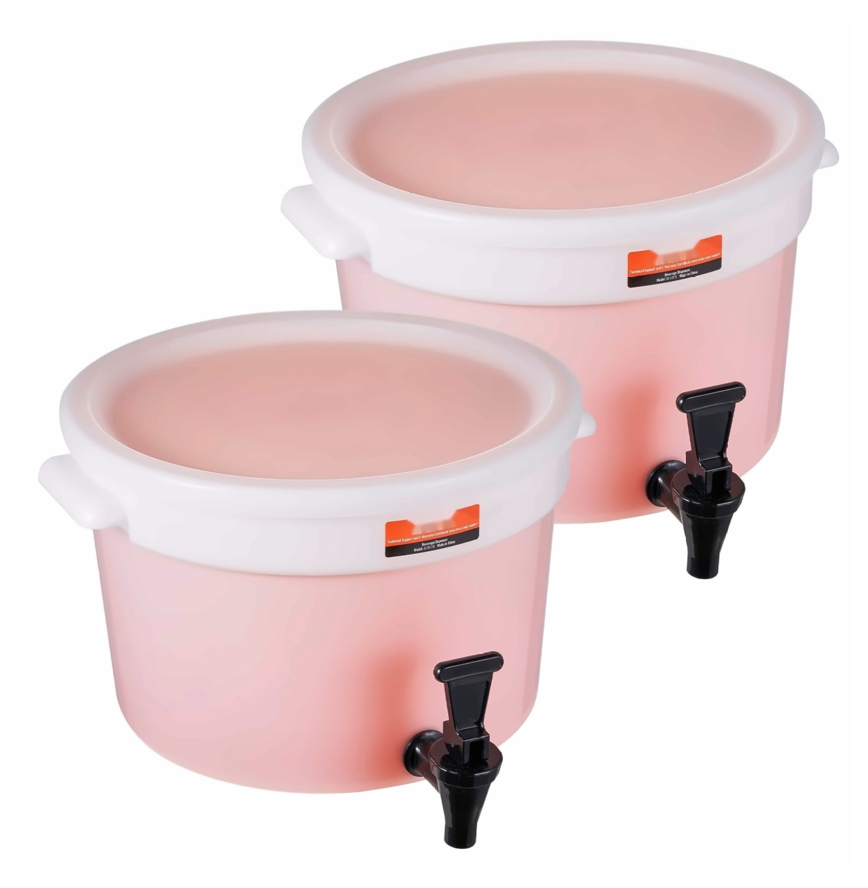 3 Gallon Beverage Dispenser 2 Pack, Plastic Drink Dispensers with ...