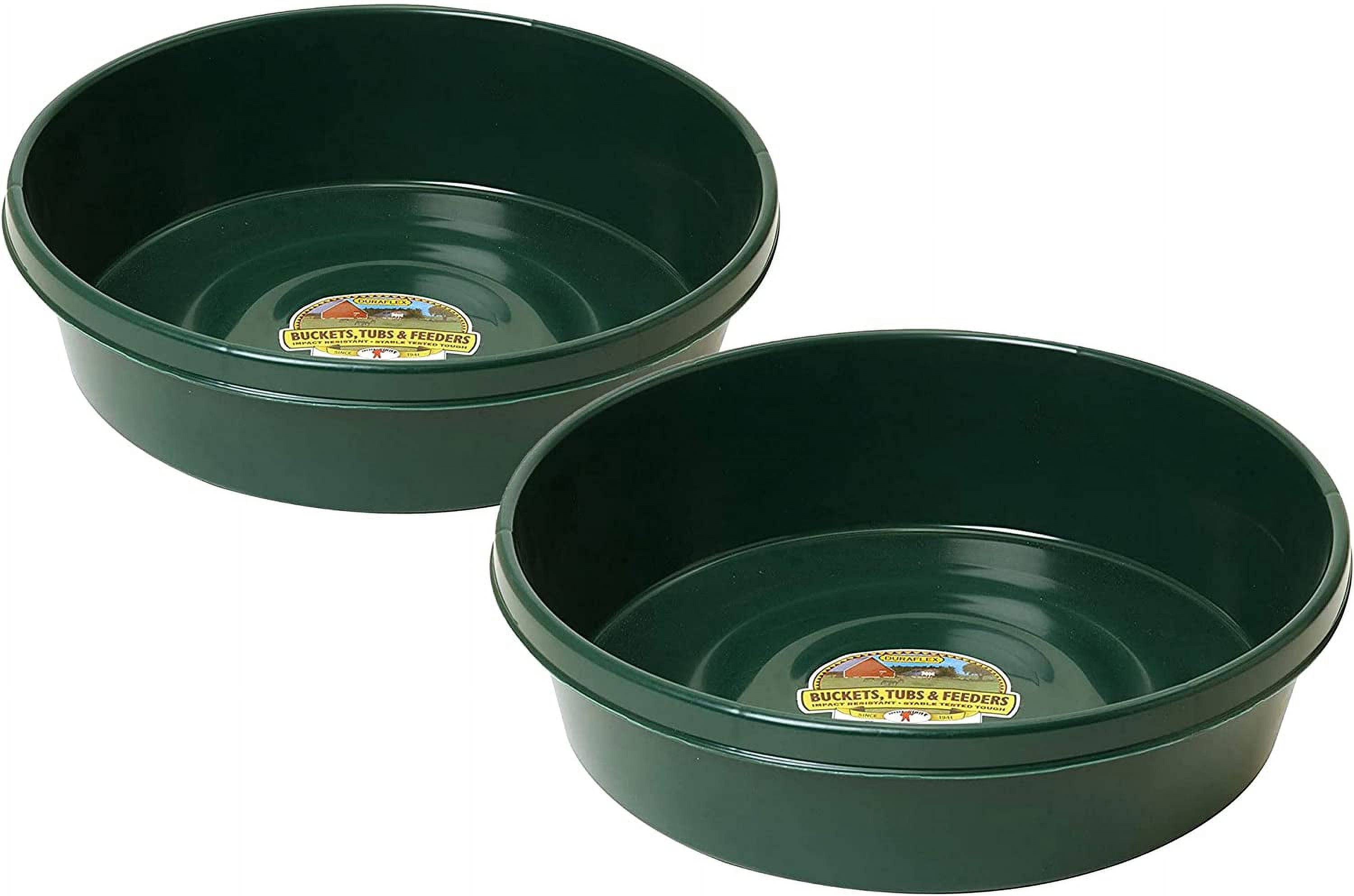 3 Gallon Durable Versatile Plastic Flat Farm Livestock Pet Ranch Home ...