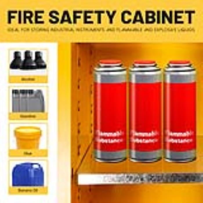 3 Gallon Flammable Cabinet: 2MM Steel, Ventilated, Suitable for Small ...