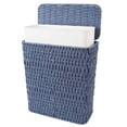 3 Gallon Paper Rope Bathroom Trash Can,Small Wicker Trash Cans with Lid ...