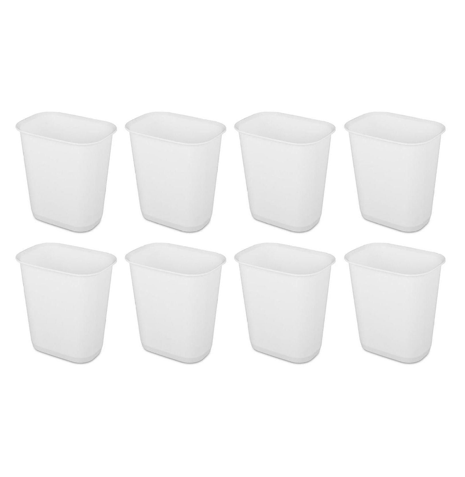 3 Gallon Rectangular Wastebasket with Sloped Rim and Textured Surface ...