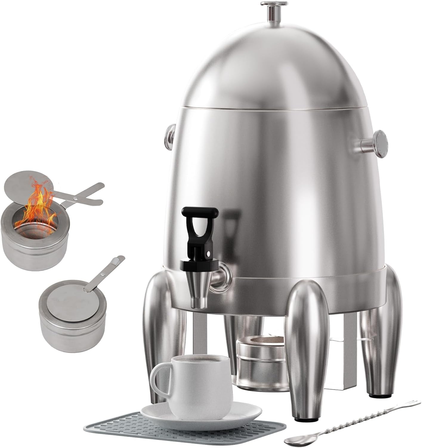 3 Gallon Stainless Steel Cold and Hot Beverage Dispenser, Commercial ...