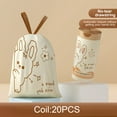 3-Gallon Trash Bags with Cute Rabbit Print, Drawstring Small Bathroom ...