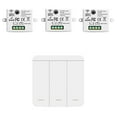 3-Gang 86 Wall Panel Switch With Remote Control 433Mhz Wireless Smart ...