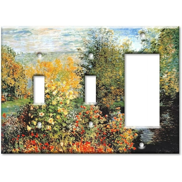 3 Gang Combination Oversized Switch Plate Over Size Decorative Metal