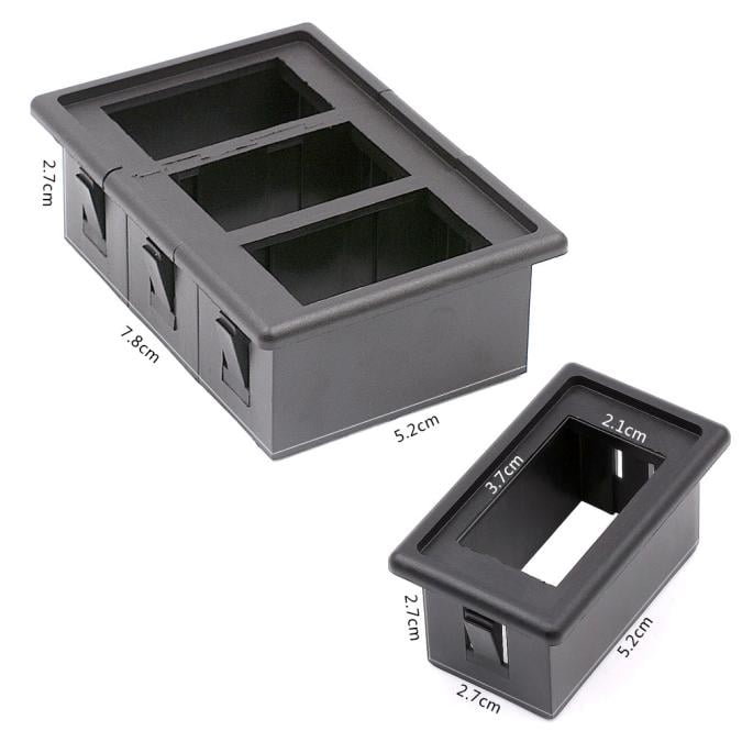 3 Gang Housing Clip Panel Assembly Holder FOR Carling Car Switches 12v ...