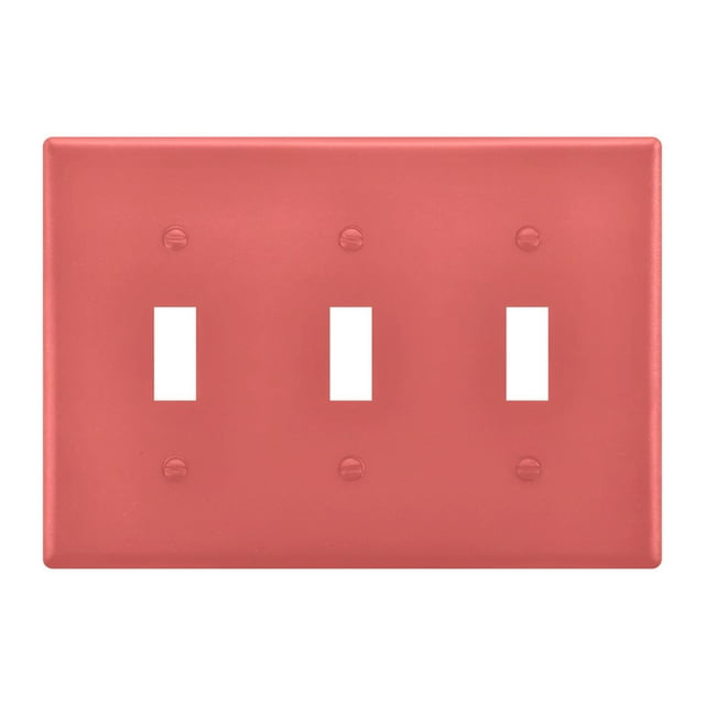 3 Gang Light Switch Cover Plate Pastel Red Wall Plate Decorate ...