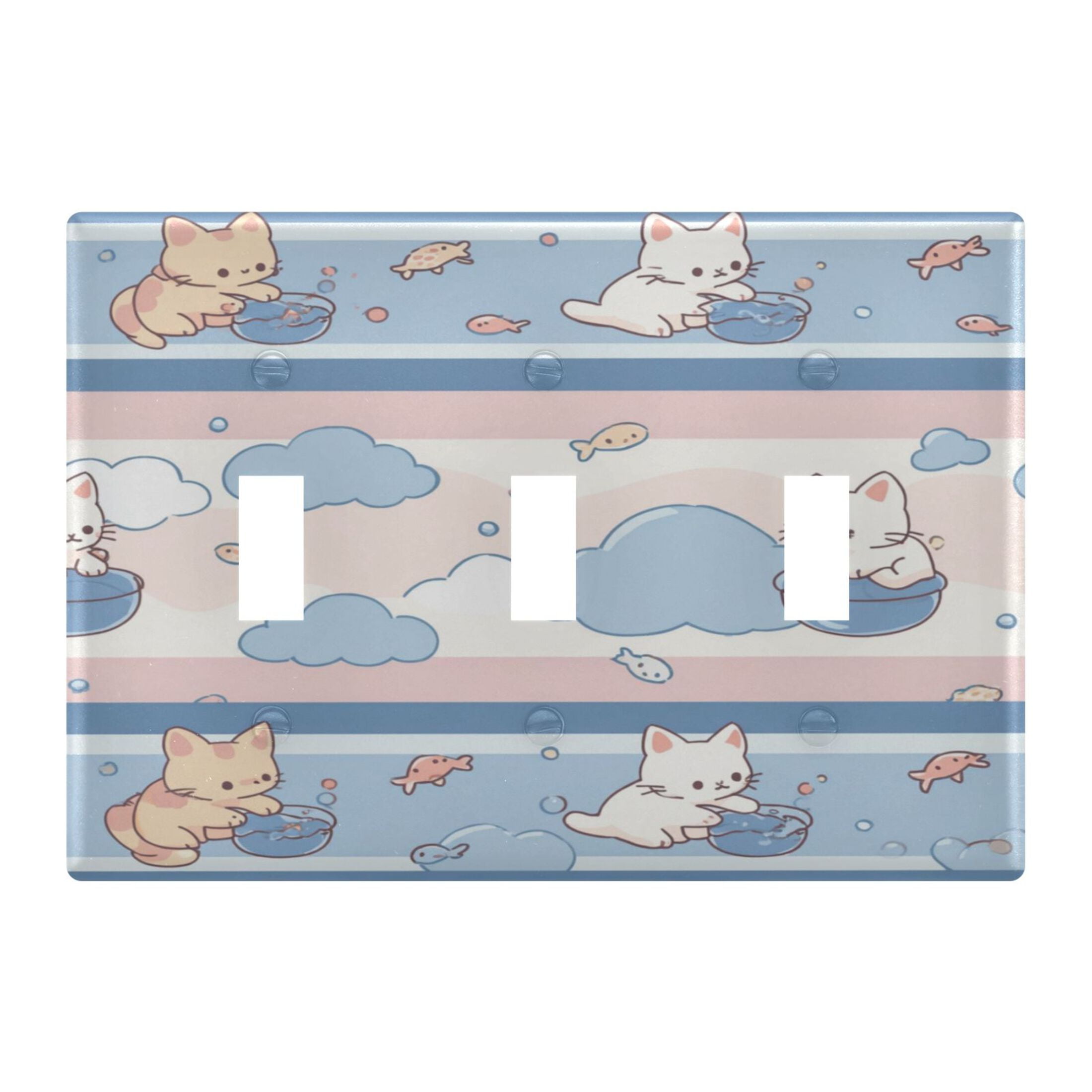 3-Gang Light Switch Wall Plate Outlet Cover for home electrical outlets ...