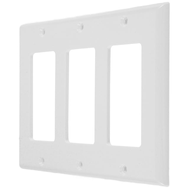 3 -Gang Outlet Panel Wall Plate Covers Power Outlet Switch Cover Outlet ...