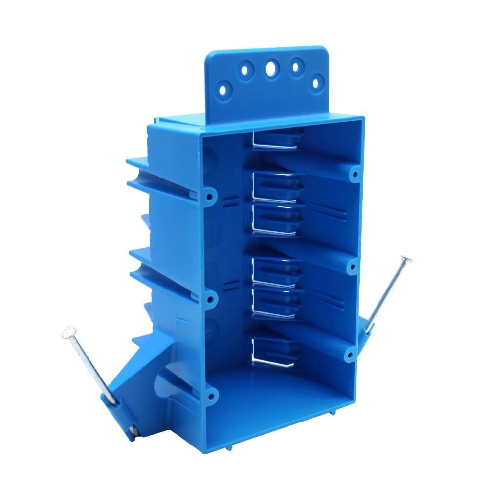 3-Gang PVC New Work Electrical Box,5-7/8-Inch Length by 3-2/3-Inch ...