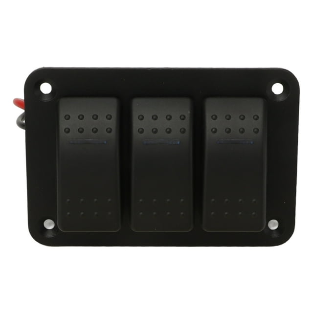 3 Gang Rocker Switch Panel IP65 Waterproof DC12?24V Blue Light ...