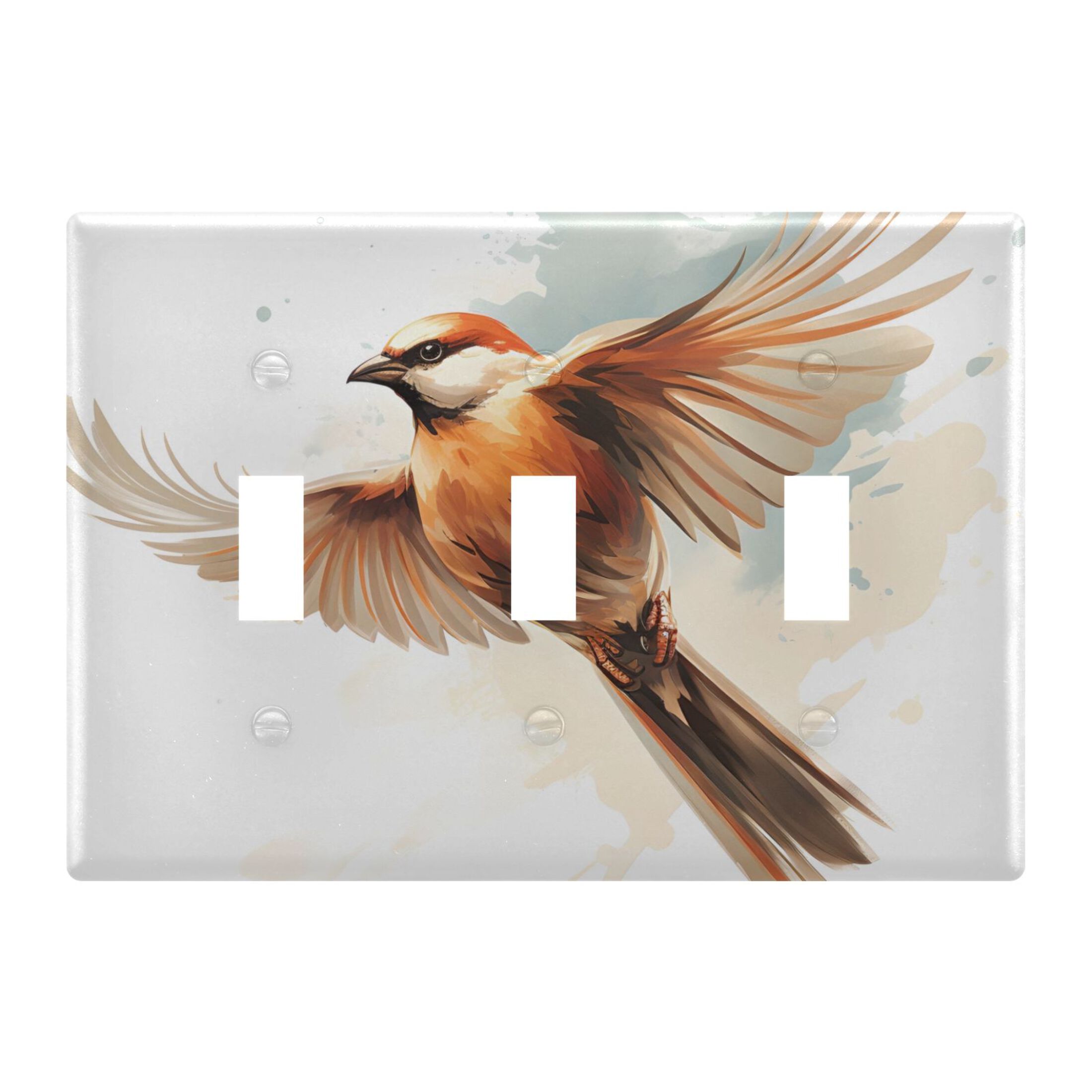 3 Gang Switch Covers Bird Is Flying Light Wall Plate Home Faceplate ...