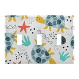 3 Gang Switch Covers Cartoon Turtles Light Wall Plate Home Faceplate ...