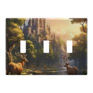 2 Gang Switch Covers Bees Strawberry Daisy Leaves Light Wall Plate Home ...