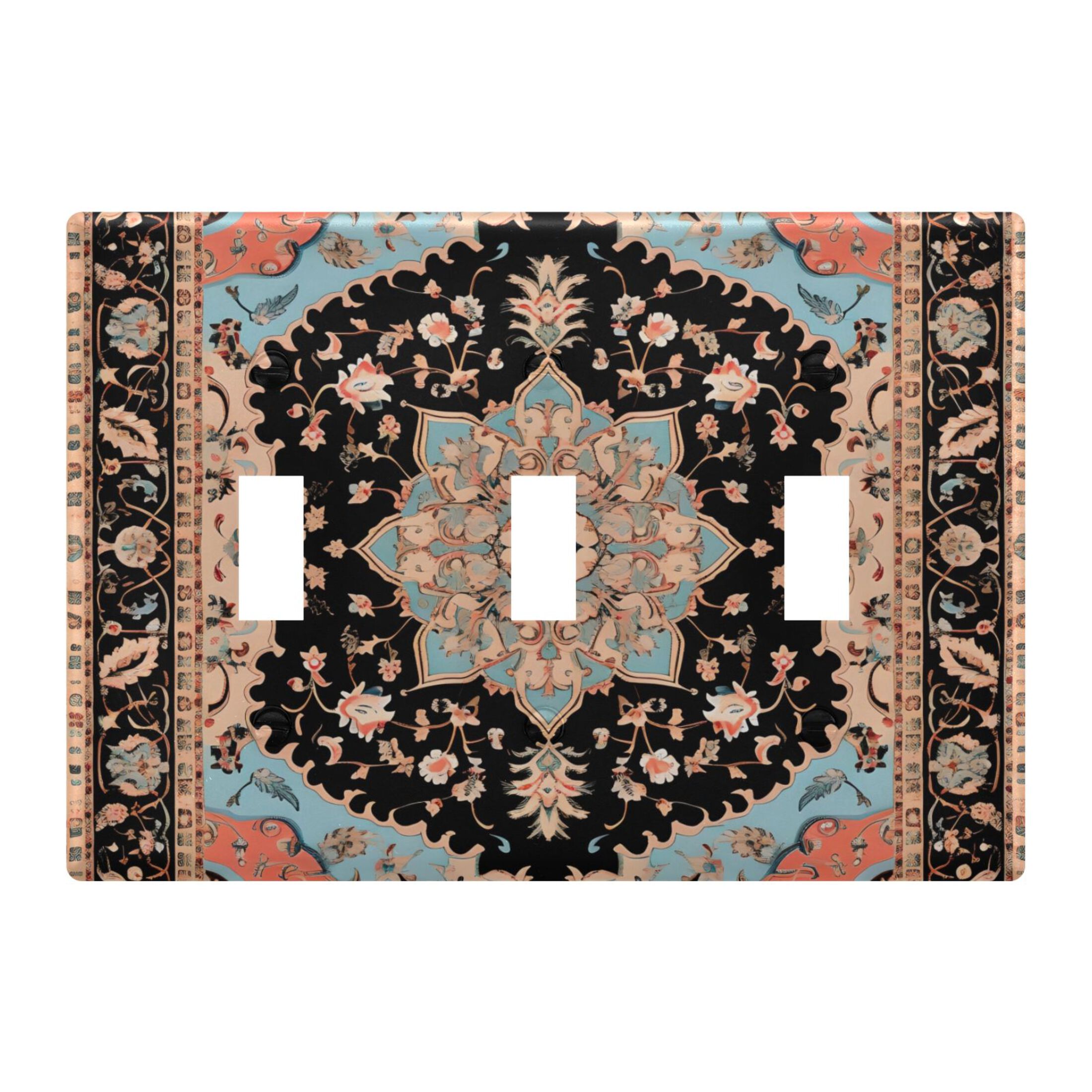 3 Gang Switch Covers Indian Ethnic Pattern Light Wall Plate Home ...