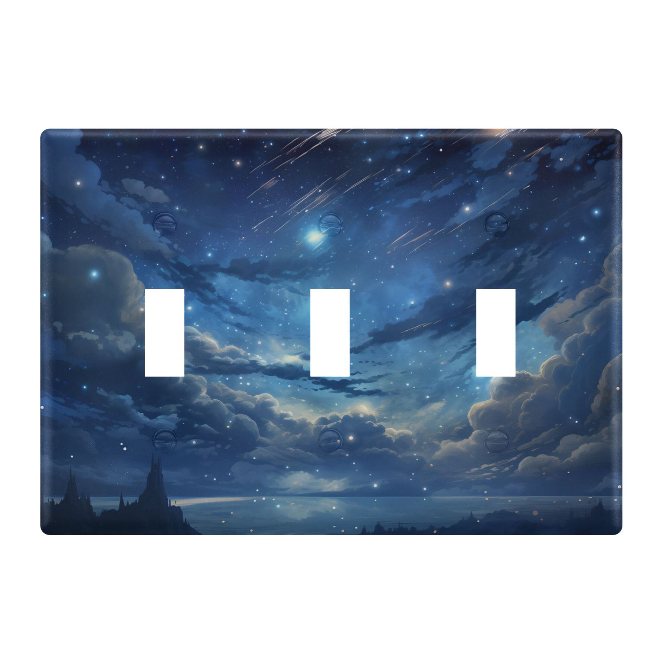 3 Gang Switch Covers Nights Light Wall Plate Home Faceplate Switch ...