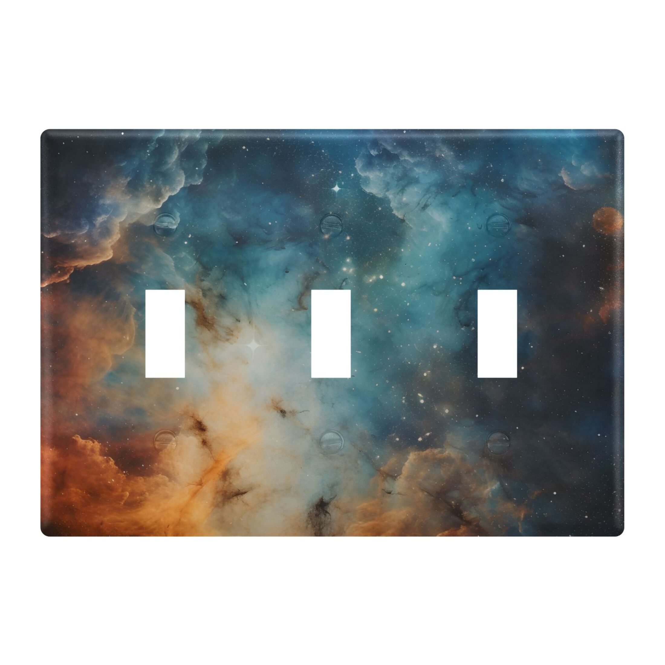 3 Gang Switch Covers Nights and Cloud Light Wall Plate Home Faceplate ...