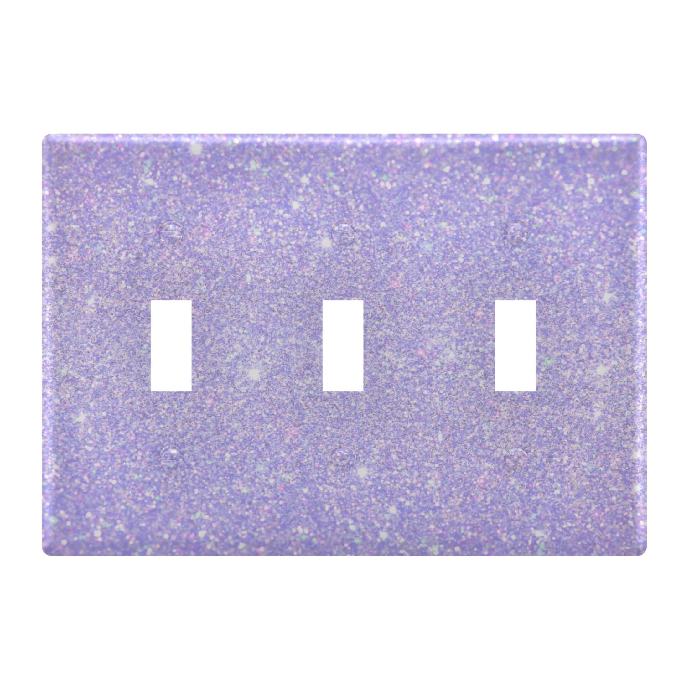 3 Gang Switch Covers Purple Shiny Light Wall Plate Home Faceplate ...