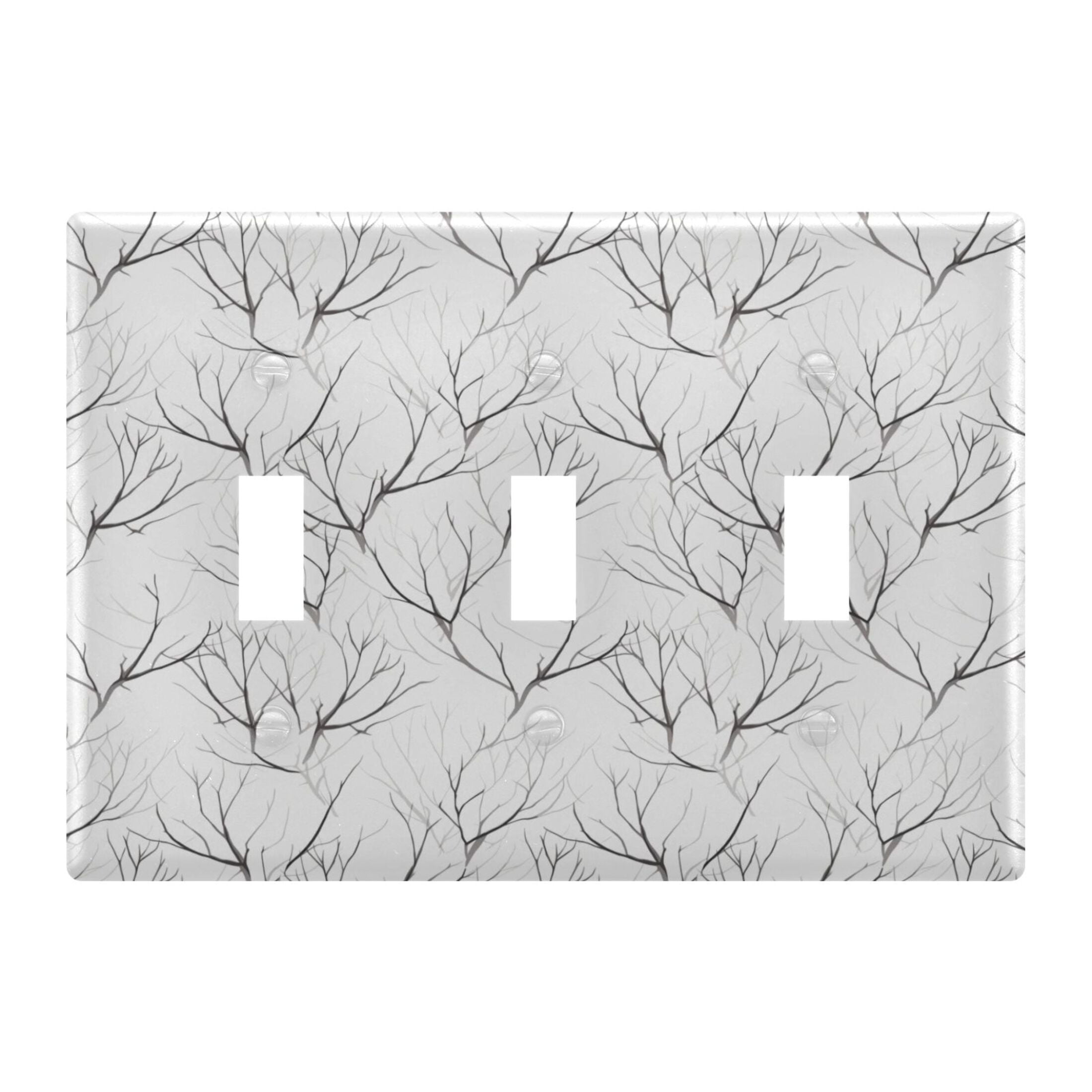 3 Gang Switch Covers Tree Branch Light Wall Plate Home Faceplate Switch ...