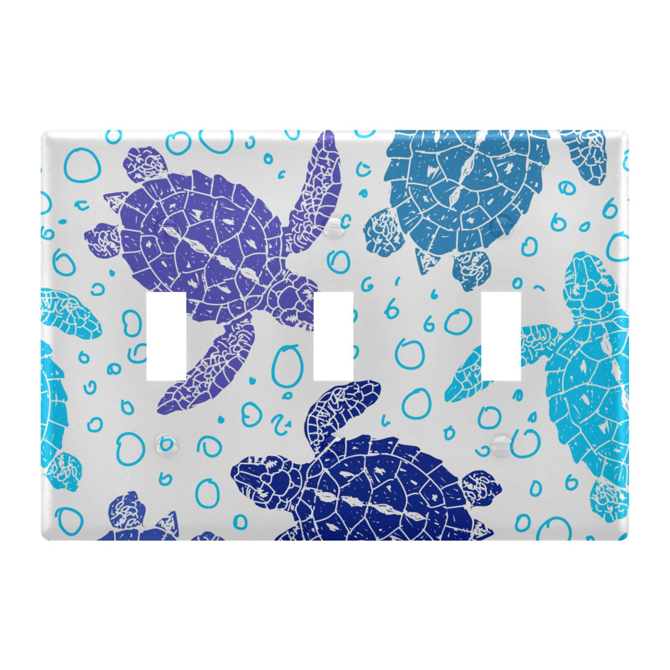 3 Gang Switch Covers Turtle Animal Light Wall Plate Home Faceplate ...