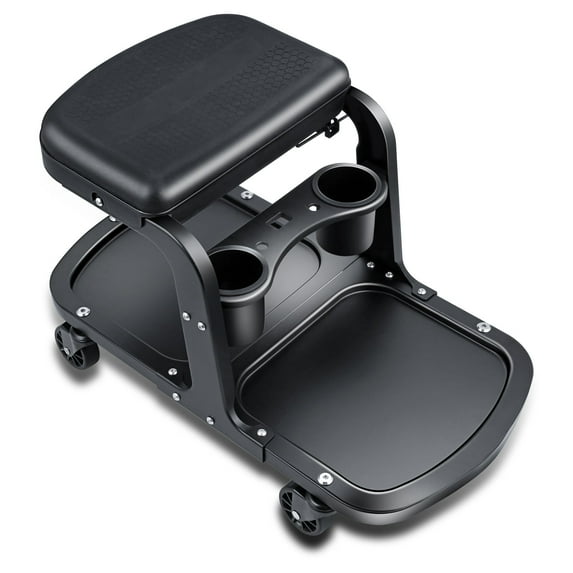 3" Garage/Shop Rolling Tool Roller Creeper Seat with Towel Rack ...