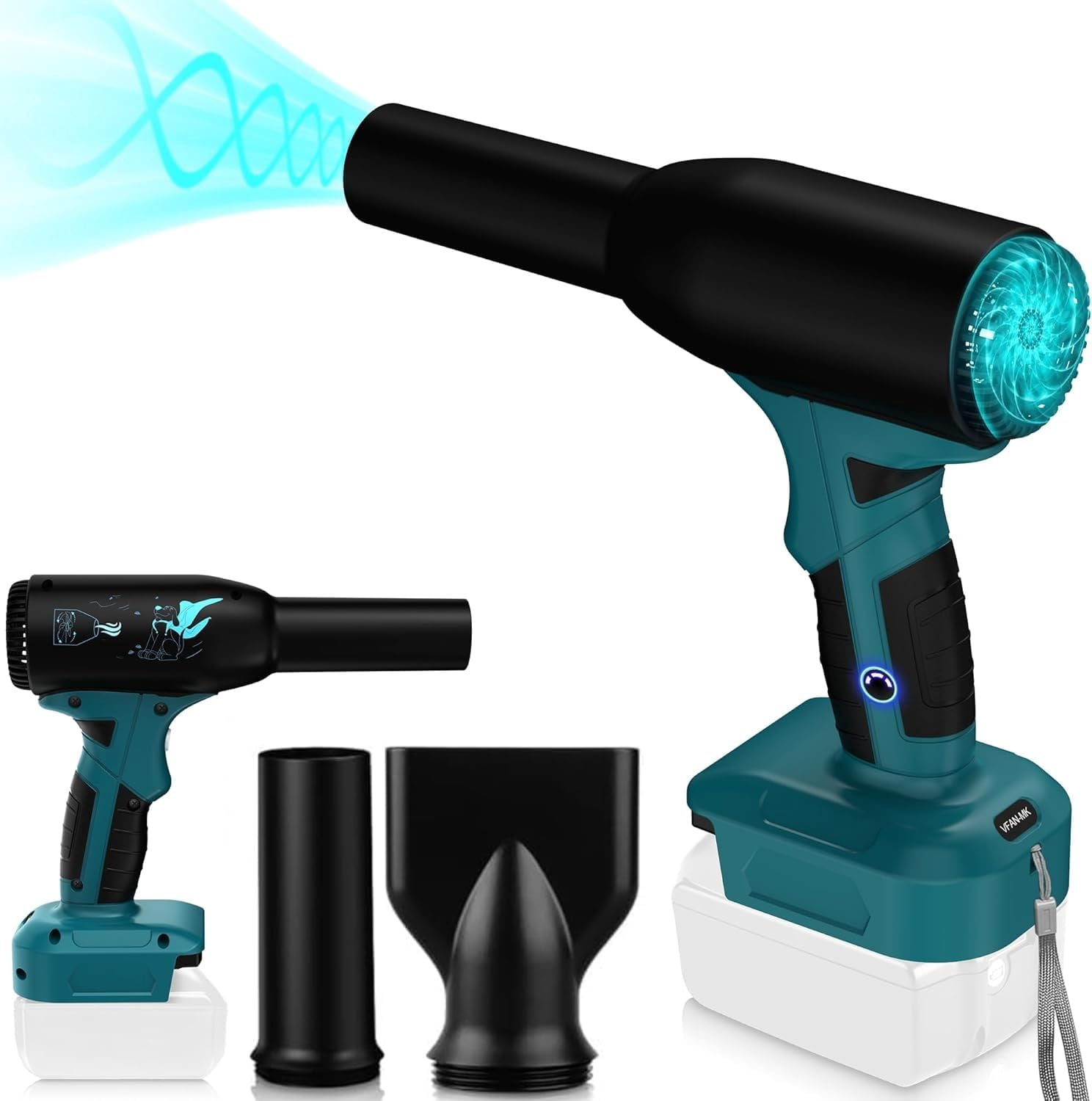 3 Gear Cordless Blower Fan for Makita 18V Li-ion Battery, YUHDWRE ...