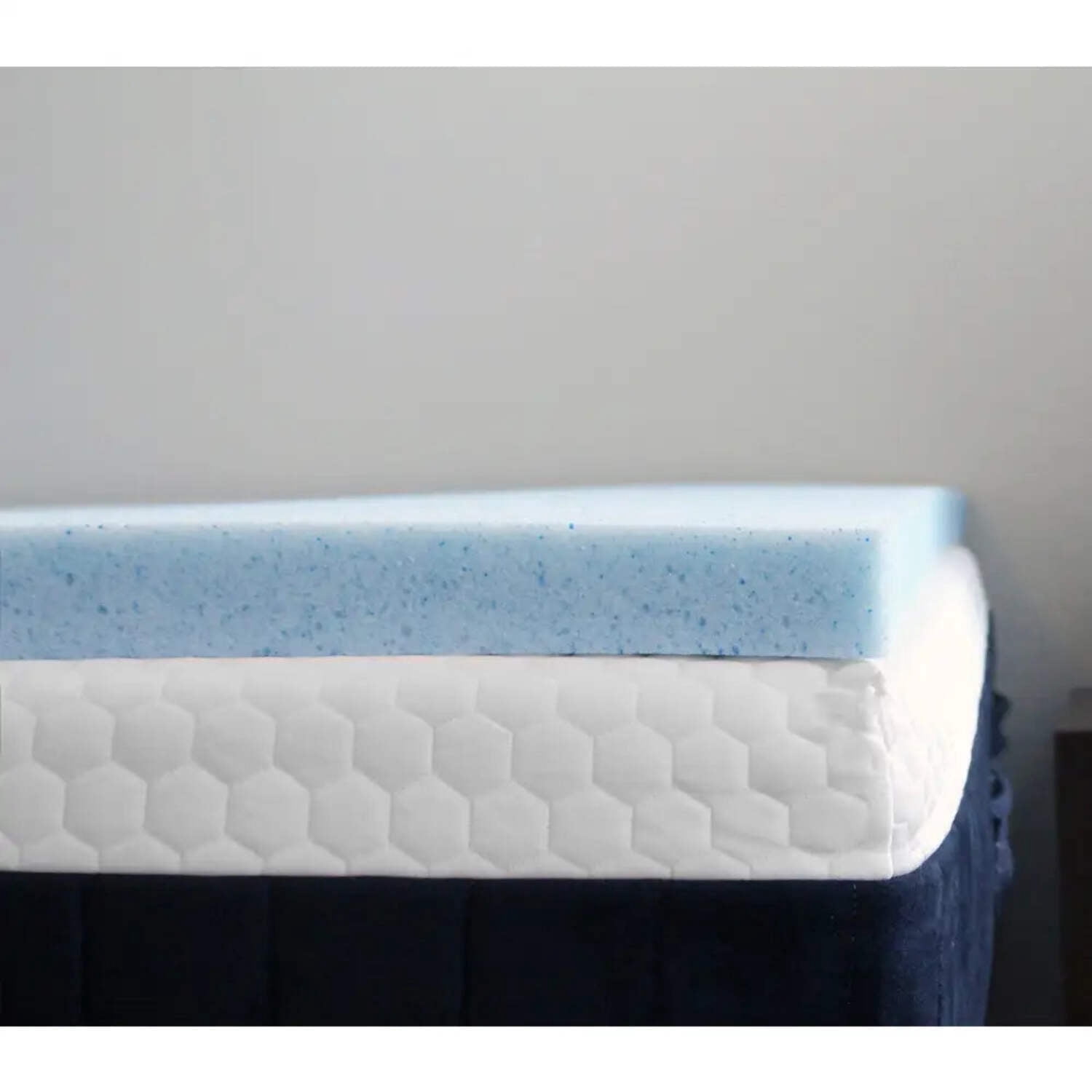 LOUNJ 3 inch RV Mattress Topper, Short RV King 72x75 - Gel Memory Foam ...