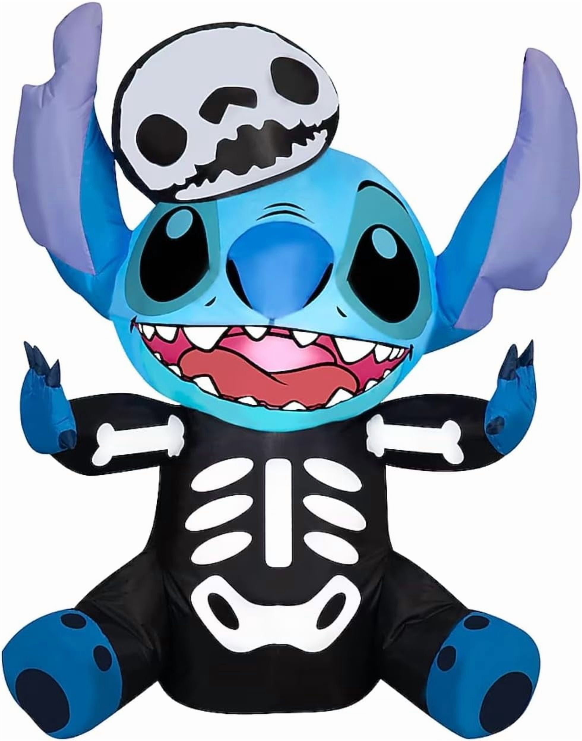 3' Gemmy Airblown Inflatable Halloween Disney's Stitch in Skeleton ...
