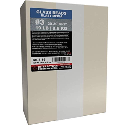 #3 Glass Beads - 19 lb or 8.6 kg - Blasting Abrasive Media (Very Coarse ...
