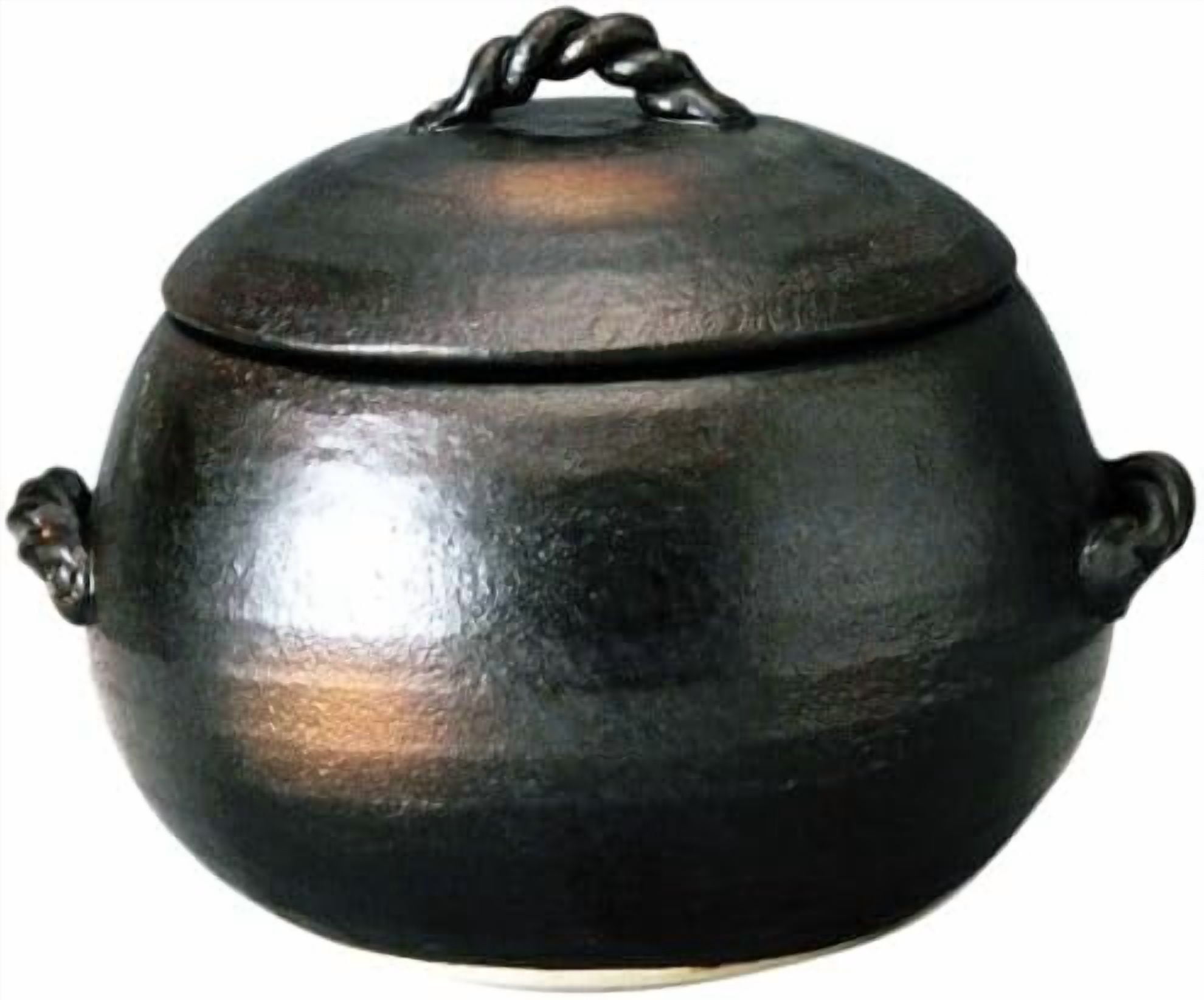 3 Go Black Cast Iron Rice Pot - 720ml Capacity - Maximum Weight 1.9kg ...