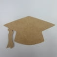 3" Graduation Cap, Unfinished MDF Art Shape by Wooden Craft Cutouts, 1 ...