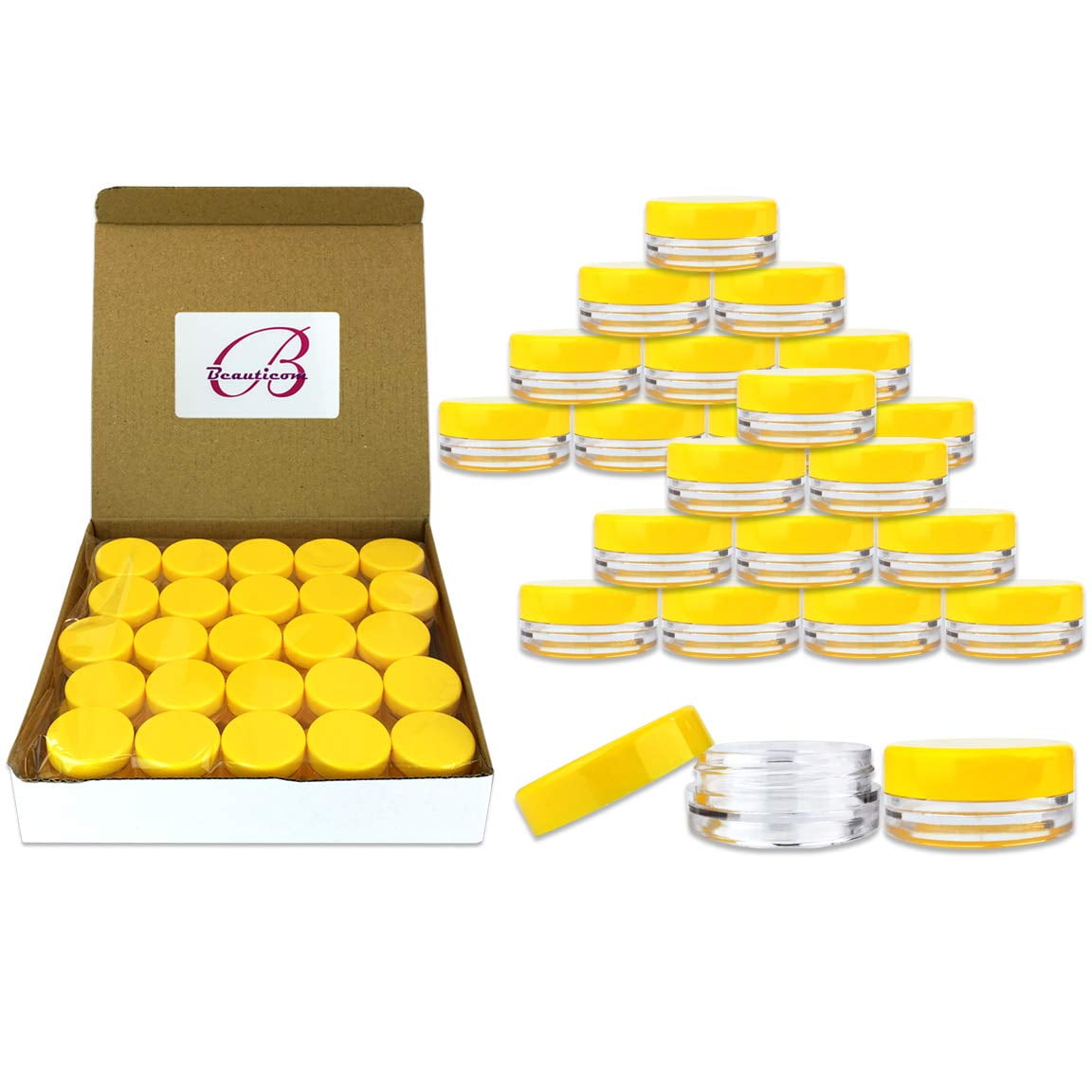 3 Gram / 3 ML (Quantity: 100 Pieces) Round Small Sample Jar Containers ...