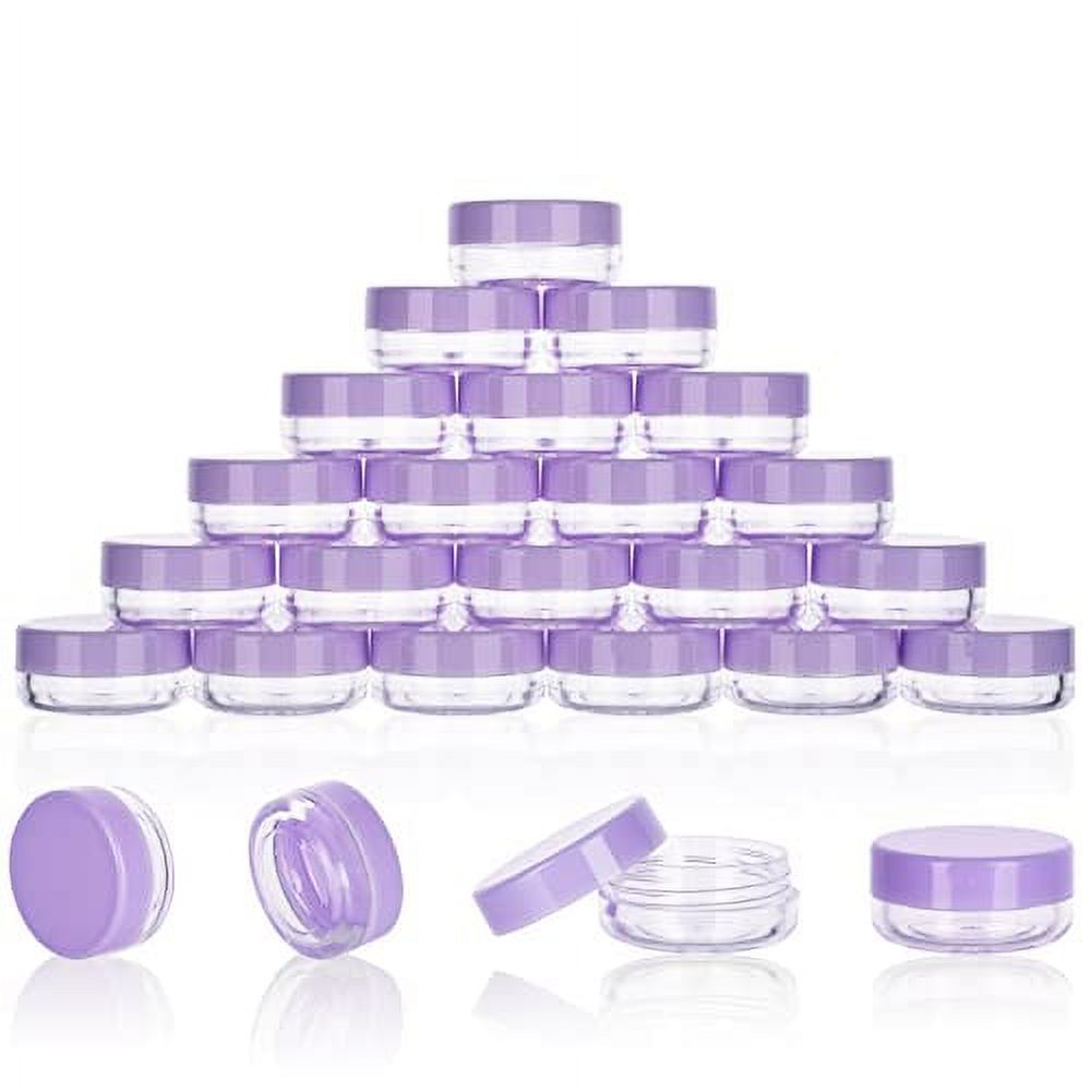 3 Gram Sample Containers with Lids, 25 Count Tiny Sample Jars, Empty ...