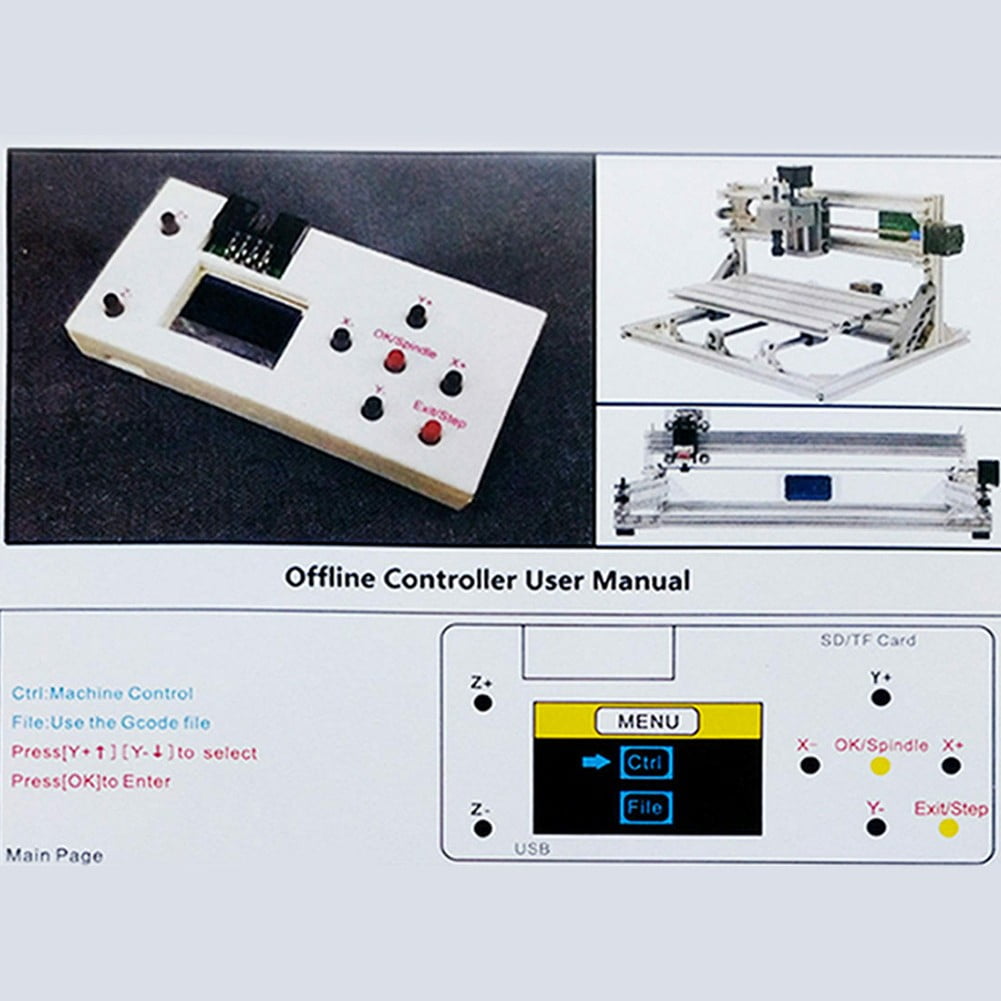 3- Grbl Offline Controller W/ Cable For Cnc Router Machine 1610 2418 3018 - Walmart.com