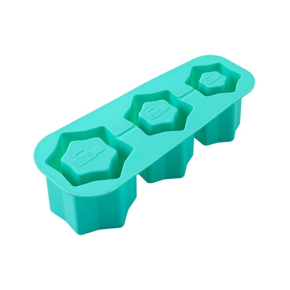3-Grid Silicone Ice Cube Maker Mould with Lid and Durable Material for ...