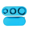 3 Grid Silicone Ice Cube Maker with Lid Hollow Cylinder Ice Cube Moulds ...