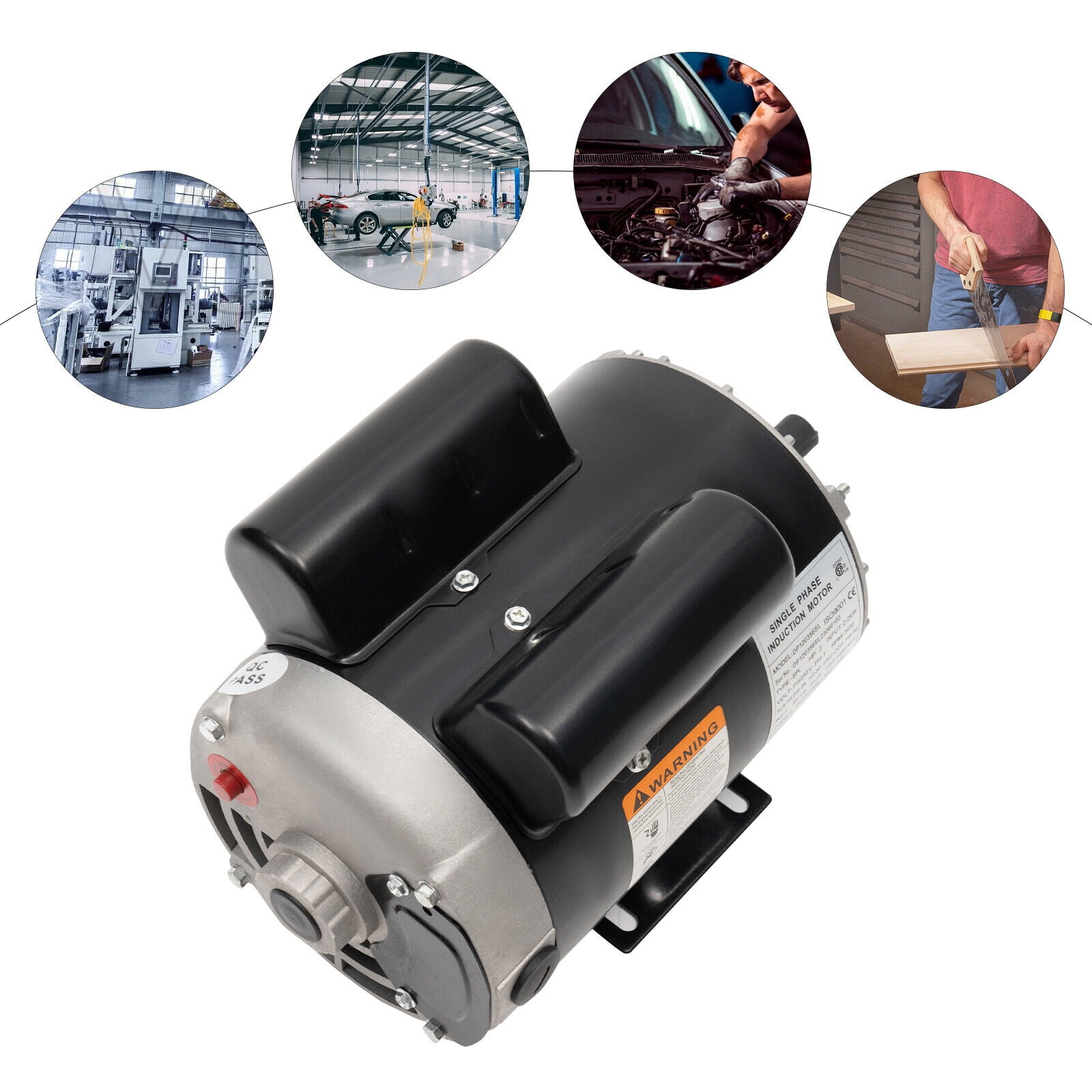 3 HP 3450 RPM Electric AC Motor for Air Compressor General Equipment 2 ...