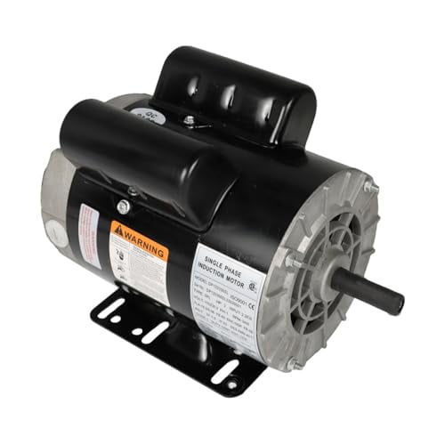 3 HP SPL Single Phase 56 Frame 3450 RPM TEFC 1 Phase Electric Motor 115/230 Volts Air Compressor ...