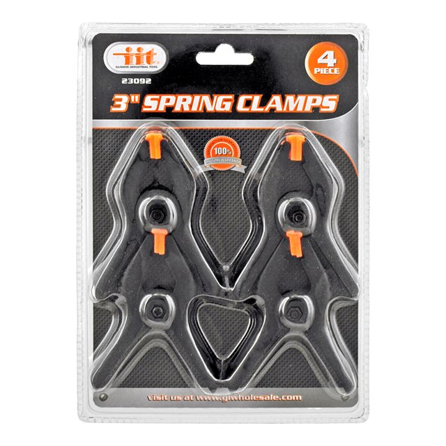 3" Hand Spring Clamp Set of 4 pieces - Illinois Industrial Tool ...