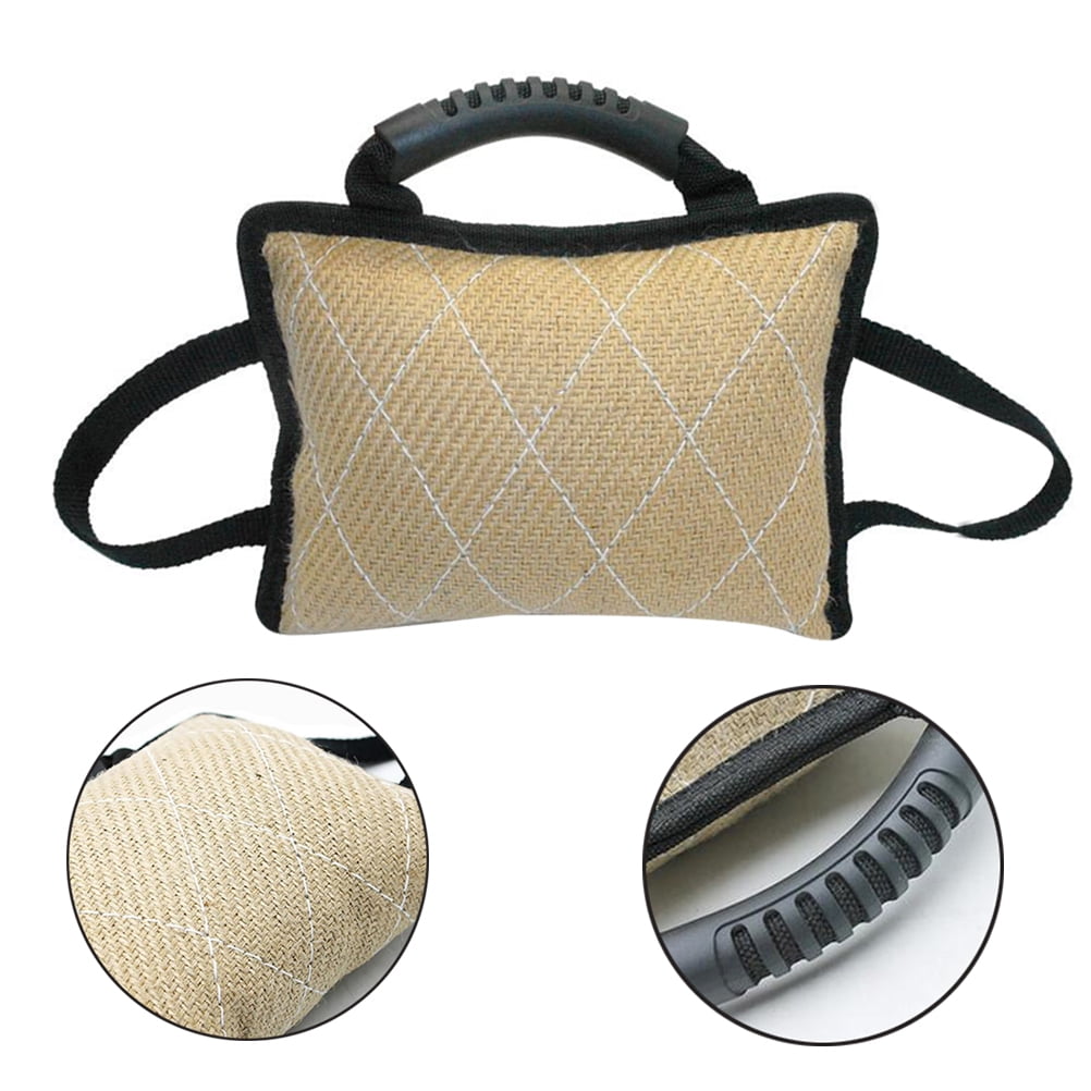 3 Handles Dog Bite Tug Toys Bite Pillow Outdoor Training Toys for Dogs ...