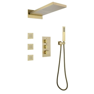 BodyMoods by Waxman 3-Spray Fixed Shower Head - Walmart.com