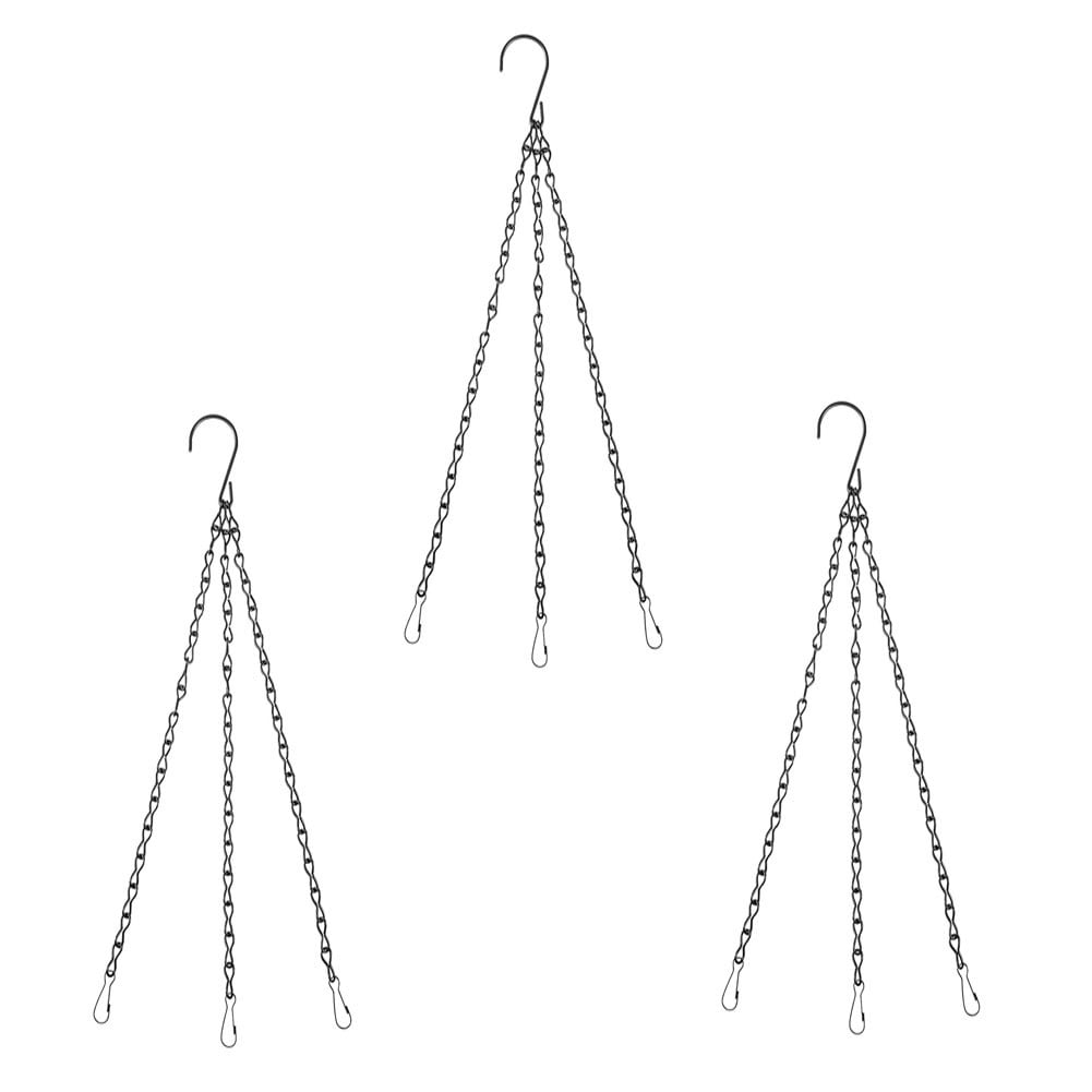 3×Hanging Chain 3 Point Plant Pot Basket Chain for Bird Feeder Plant ...