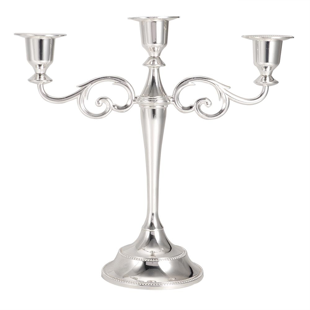 3 Head Candle Holders Vintage Romantic Candlesticks Metal Candlestick ...