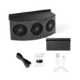 3 Head Coolers Car Fan USB/Solar Energy Cooling Vent Exhaust Portable ...